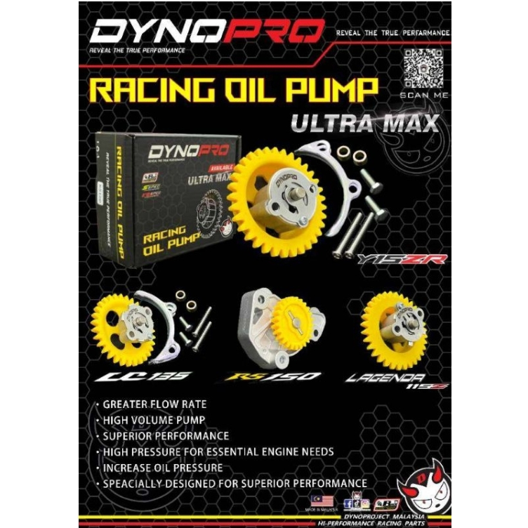 DYNOPRO RACING OIL PUMP OILPUMP ULTRA MAX RS 150 Y15 ZR Y15 V1 V2 LC135 SRL 115 FI RSX LAGENDA ...