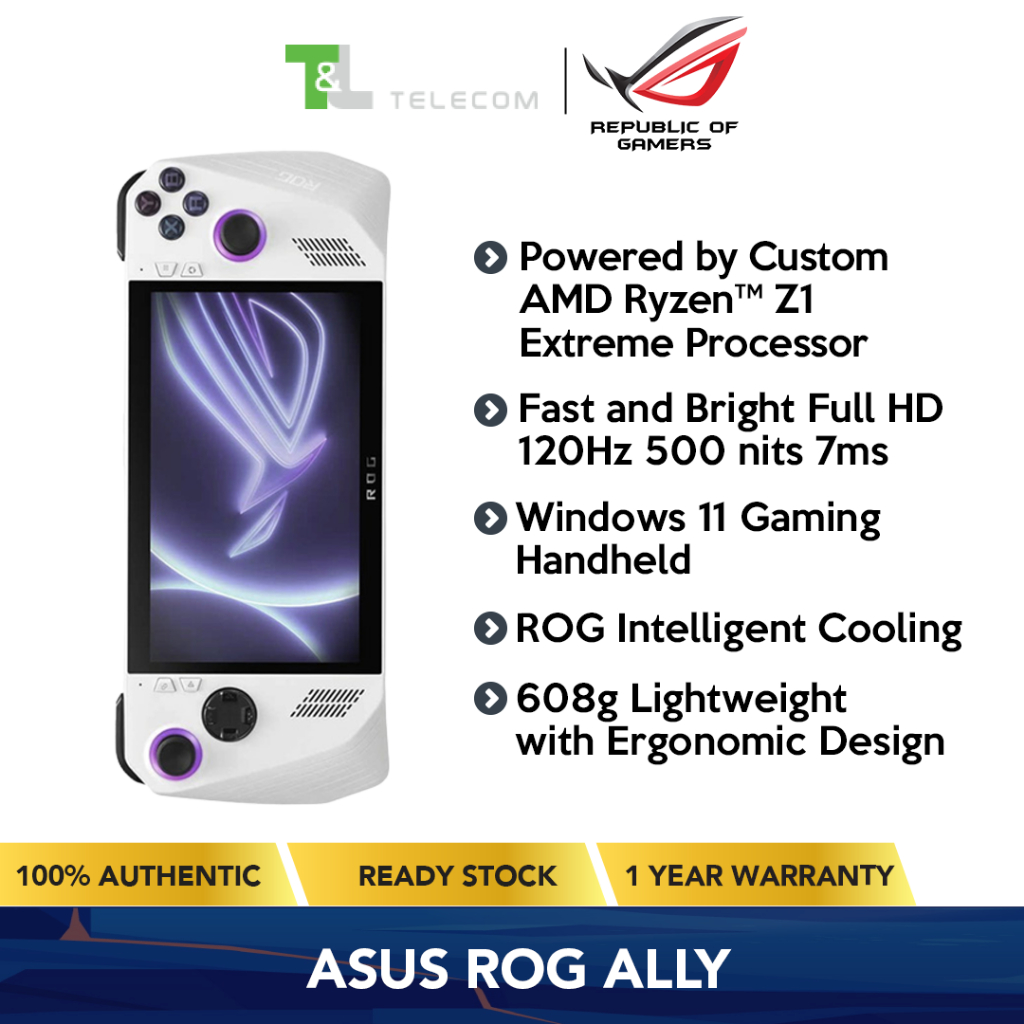 ASUS ROG Ally Z1 EXTREME 512GB AMD Ryzen VERSION Handheld Gaming ...