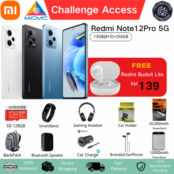 Redmi Note12 Pro 5G (8GB +5 GB Extended RAM + 256GB ROM) l SONY IMX 766 ...