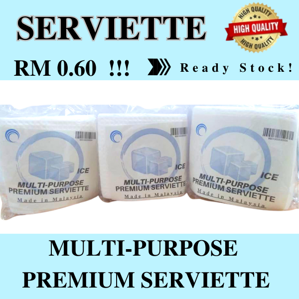 Multi-Purpose Premium Serviette Tissue / Kertas Tisu / 餐巾纸 | Shopee ...