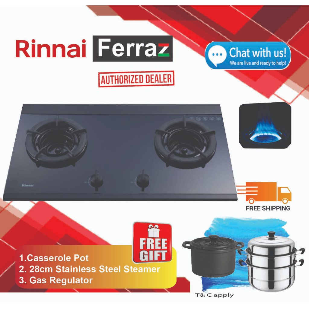 Rinnai RB-2GIF 2 Inner Burner Gas Hob Black NEW ( replacement for RB-2Gi ) | Shopee Malaysia