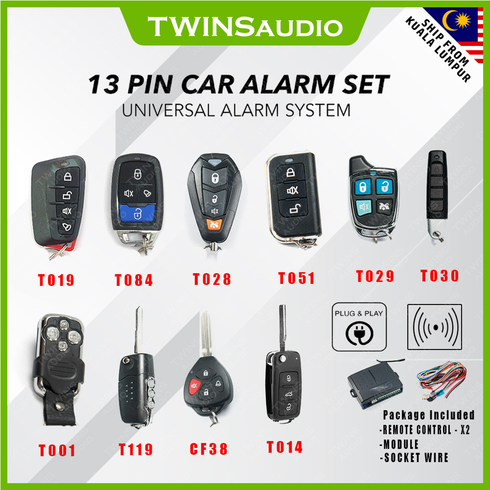 Universal Car Security Alarm System 13Pin Shopee Malaysia