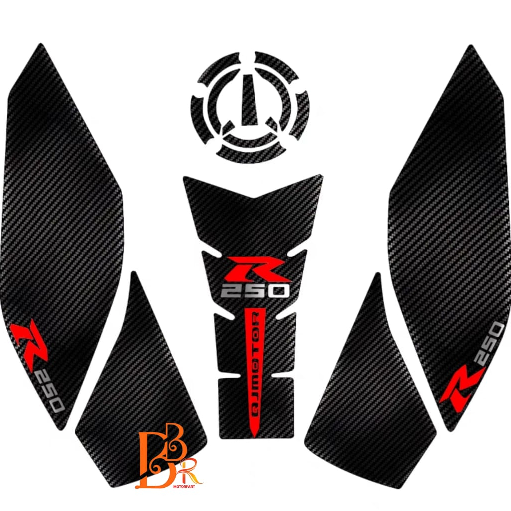QJMOTOR SRK250RR TANK RUBBER FUEL TANK STICKER TANK CAP STICKER TANK ...