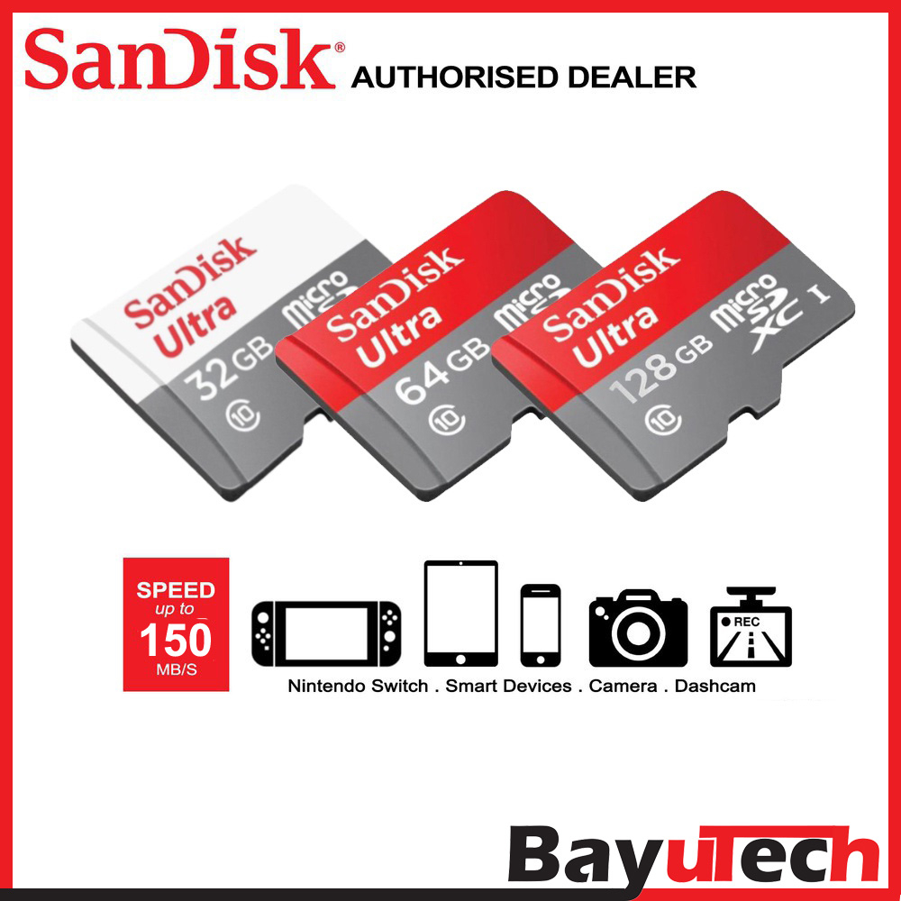 SanDisk A1 Ultra / Ultra 128GB 256GB 512GB Micro SD Memory Card 150MB/s ...