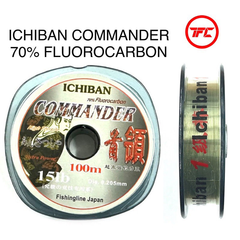 ICHIBAN Commander 70% Fluorocarbon Mono Line 100M Tali Pancing | Shopee ...