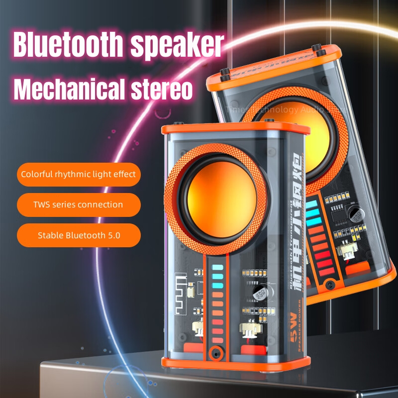 Mini Transparent Bluetooth Speaker TWS Two-Machine interconnection ...