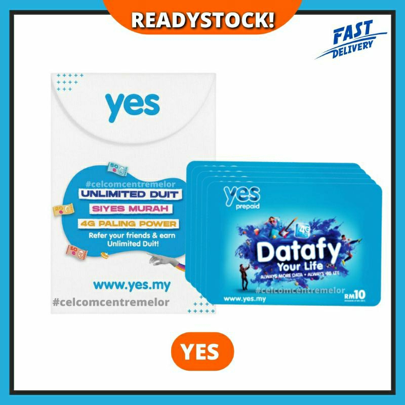 SIM YES PREPAID UNLIMITED DATA 5G ( Fast Shipping ) | Shopee Malaysia