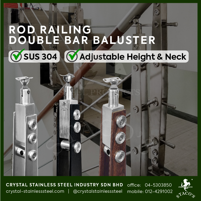 STACOS Stainless Steel 304 Rod Railing Staircase Stair Baluster ...