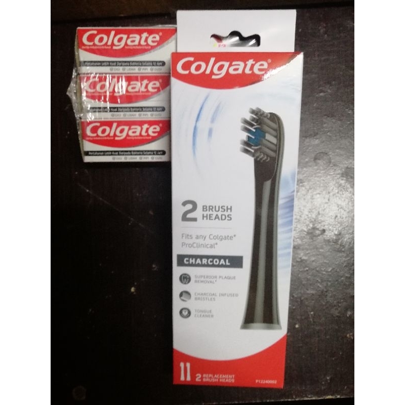 Colgate proclinical b150 charcoal battery powered toothbrush refill ...