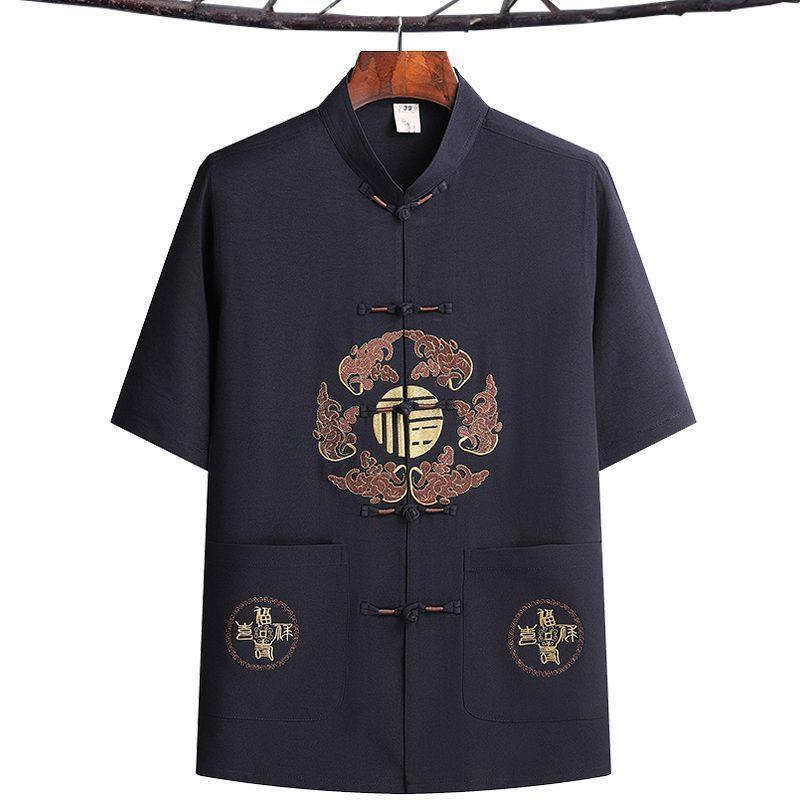 daidai (Ready Stock) CNY Men Man Cheongsam Short Sleeve Shirts ...