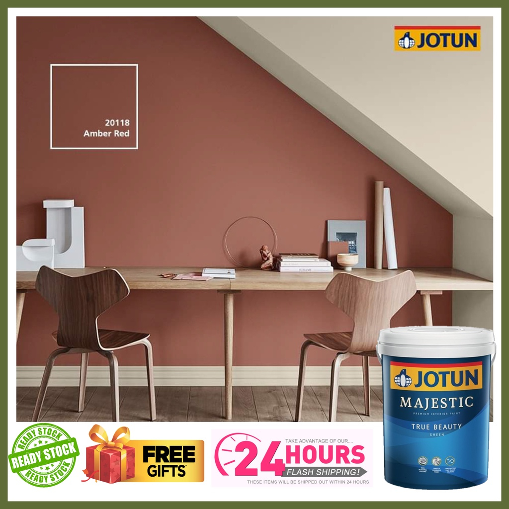JOTUN 1L 20118 AMBER RED Majestic True Beauty Sheen /Cat Dalam Kilat ...
