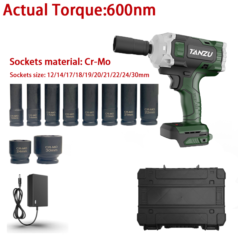 TANZU 3 In 1 Electric High Torque Brushless Cordless Impact Wrench ...