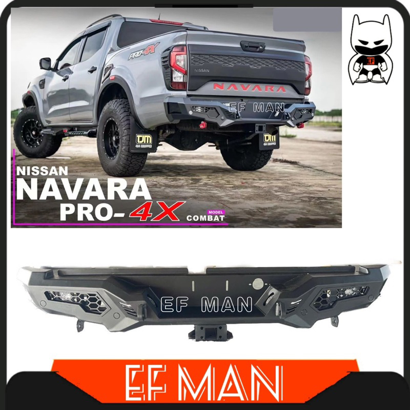 AMD V2 NISSAN NAVARA PRO4X 2021-2023 REAR BULL BAR COMBAT NISSAN ...