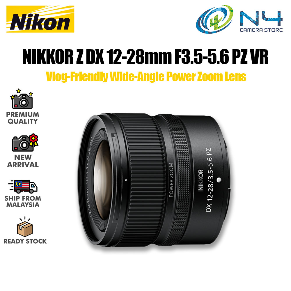 Nikon NIKKOR Z DX 12-28mm F3.5-5.6 PZ VR Vlog Friendly Wide-Angle Power Zoom Lens For APS-C ...