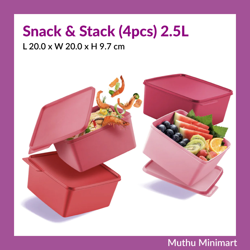 Original Tupperware | Snack & Stack Food Container Food Storage | Bekas ...