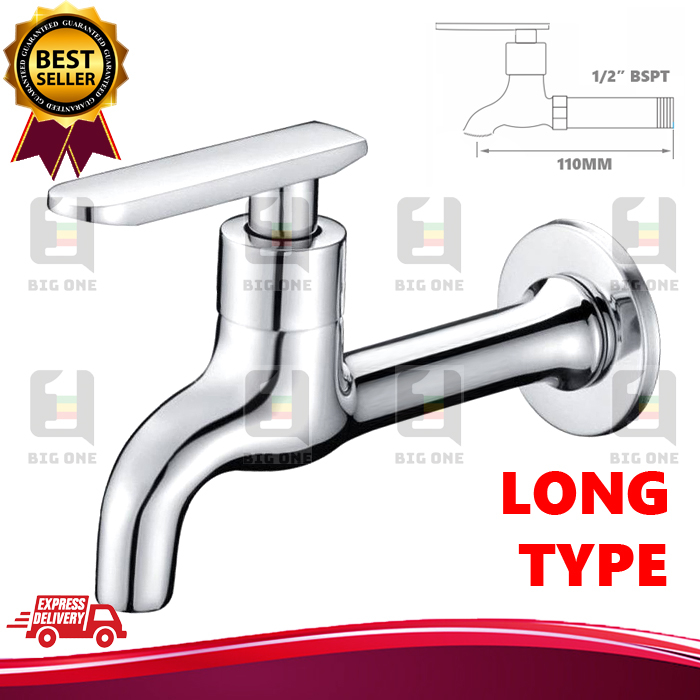 (LONG) SWARSKII SKA10 WALL MOUNT ZINC ALLOY LONG BIB TAP FAUCET PILI ...