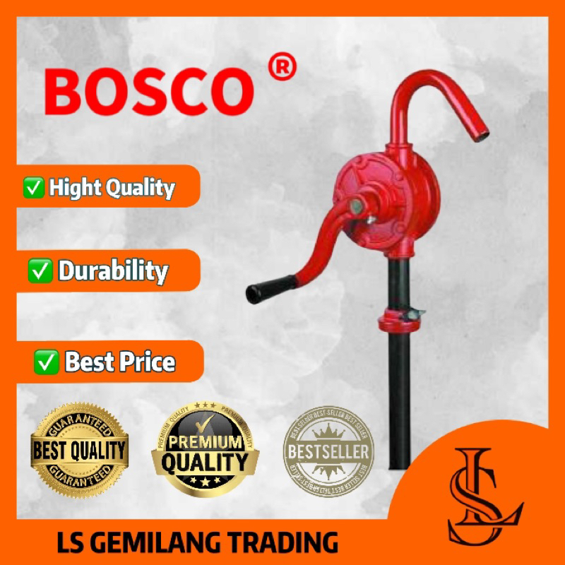 BOSCO ORIENTAL HEAVY DUTY B32 HAND ROTARY OIL PUMP MINYAK PETROL TYPE Drum Pump Siphon Liquid ...