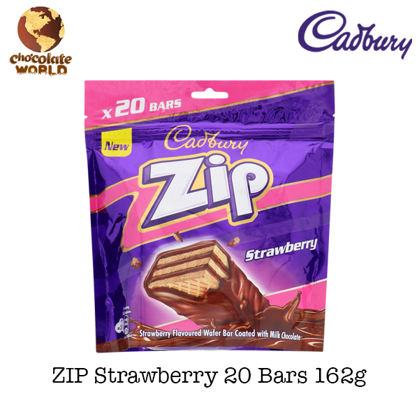 Cadbury ZIP Strawberry 20 Bars Sharing Bag 162g (Made in Malaysia ...