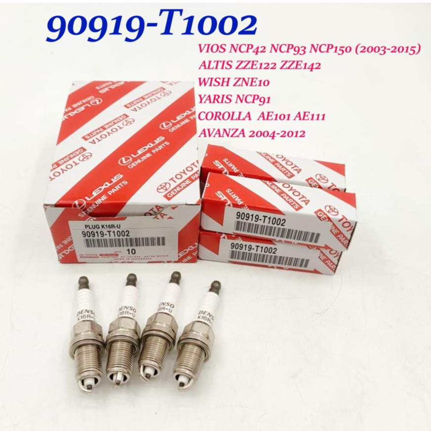 90919-T1002 (K16R-U) SPARK PLUG ORIGINAL VIOS NCP93 NCP150 NCP42 ALTIS ...