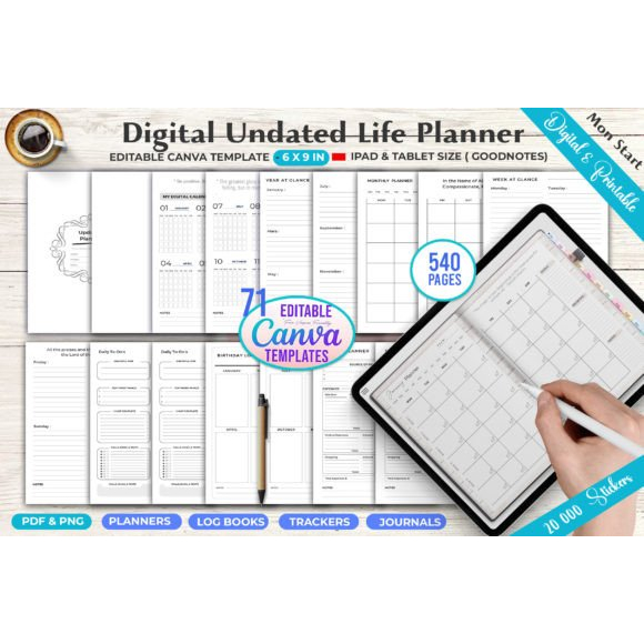 Digital Planner Editable Canva Templates | Shopee Malaysia
