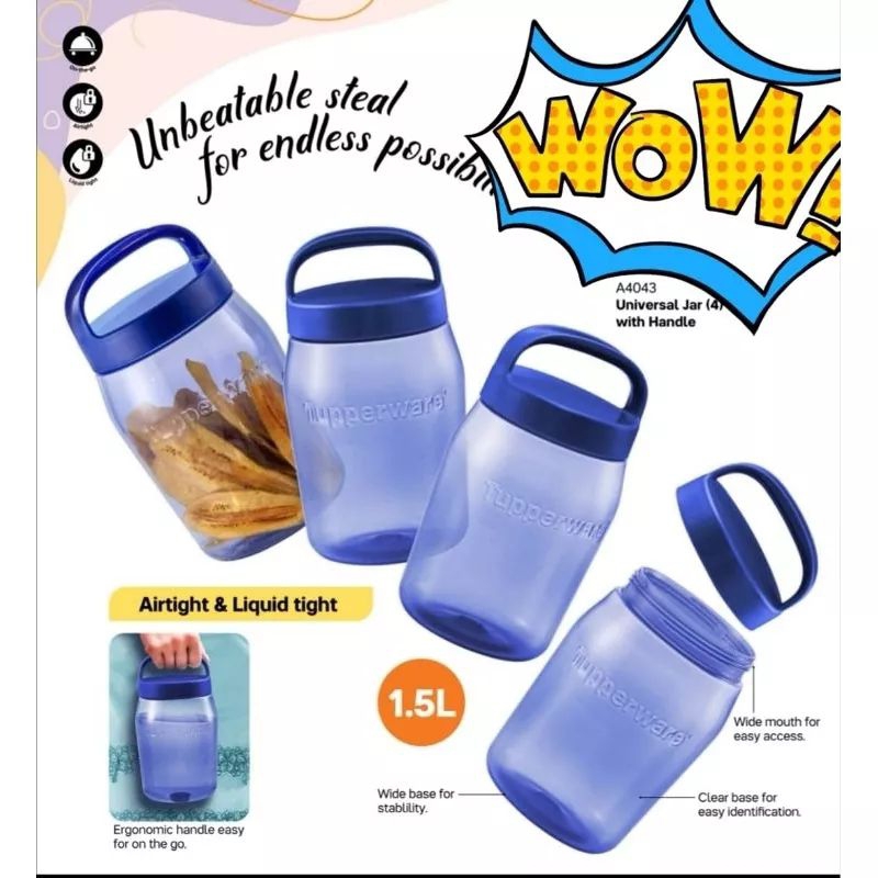 Tupperware EXCLUSIVE ITEM Universal Jar 1.5L (2) | Shopee Malaysia