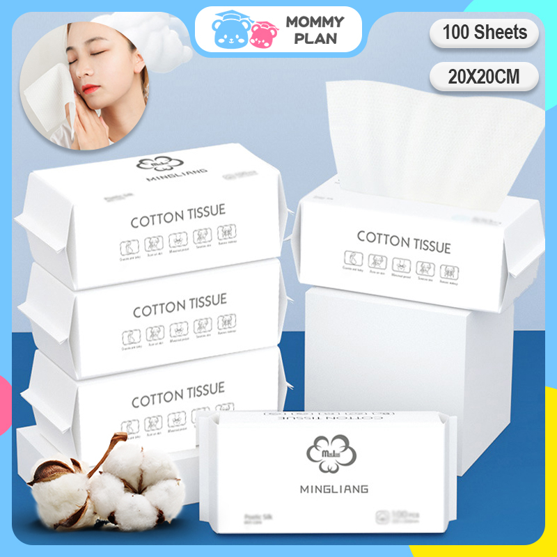 Baby Cotton Tissue Disposable Facial Tissue for Adults Make up Remover ...