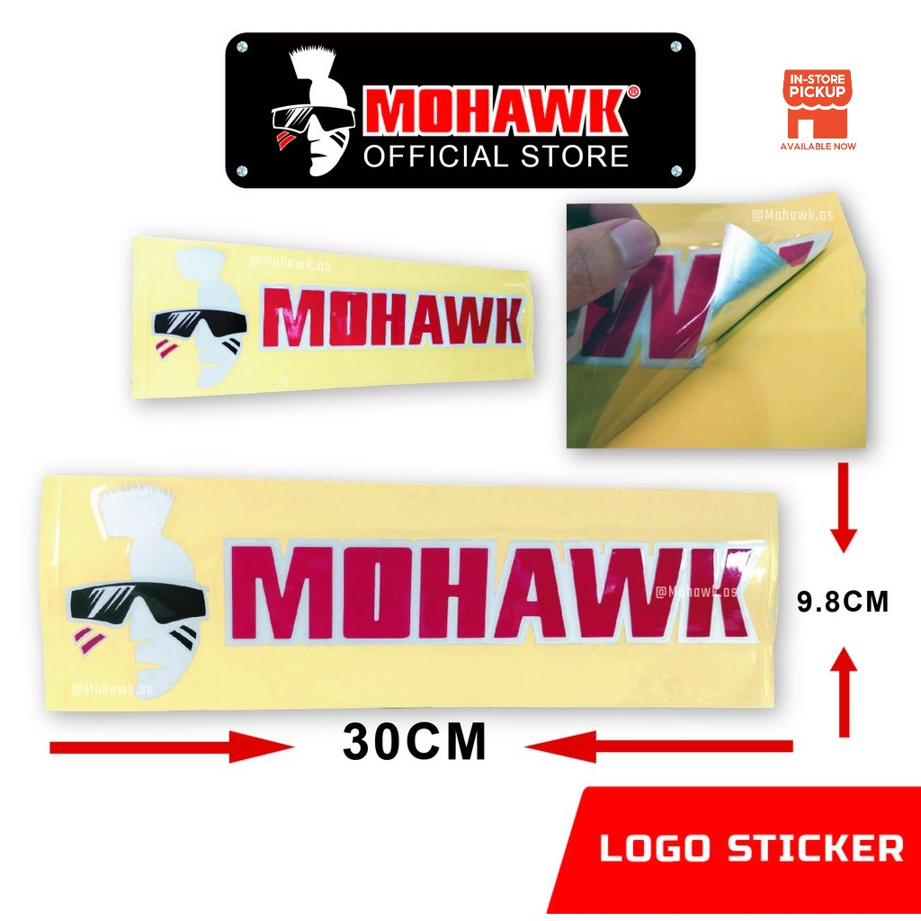 Mohawk Sticker 30 cm / 12 inch for windscreen or rear windscreen ...