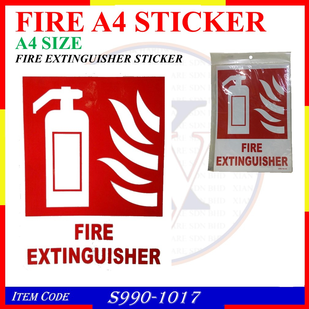 S990-1017 (OPS-104) STICKER A4 SIZE FIRE EXTINGUISHER | Shopee Malaysia