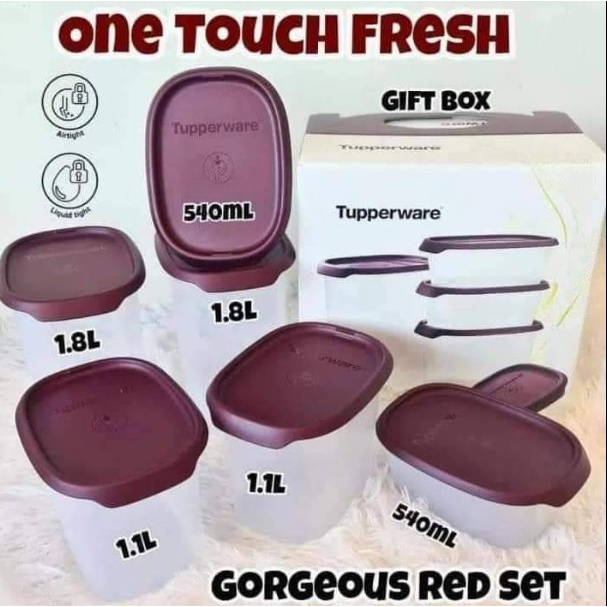 New Product🔥 Tupperware One Touch Fresh Set with GiftBox | Shopee Malaysia
