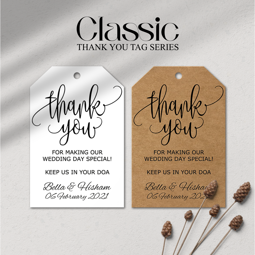 [TAG] [Classic Series-Vol 2] Thank You Tag Wedding Aqiqah Engagement ...