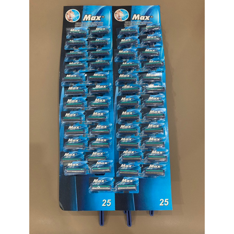 1papan Max Disposable Razor Shaving Cukur Pisau Lelaki Twin Blade ...