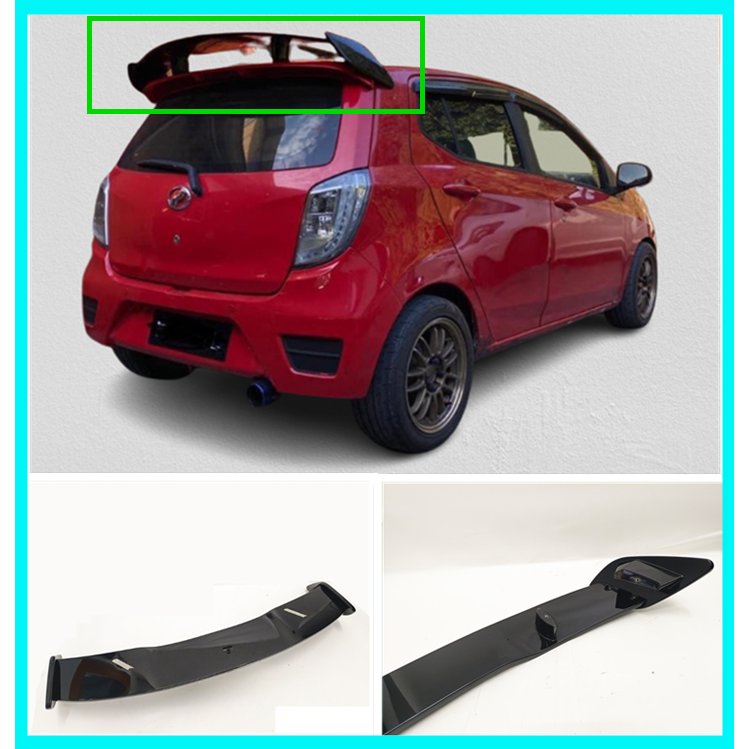 PERODUA AXIA 2014-2020 AMG Style ABS Spoiler WITH PAINT(GLOSSY BLACK ...