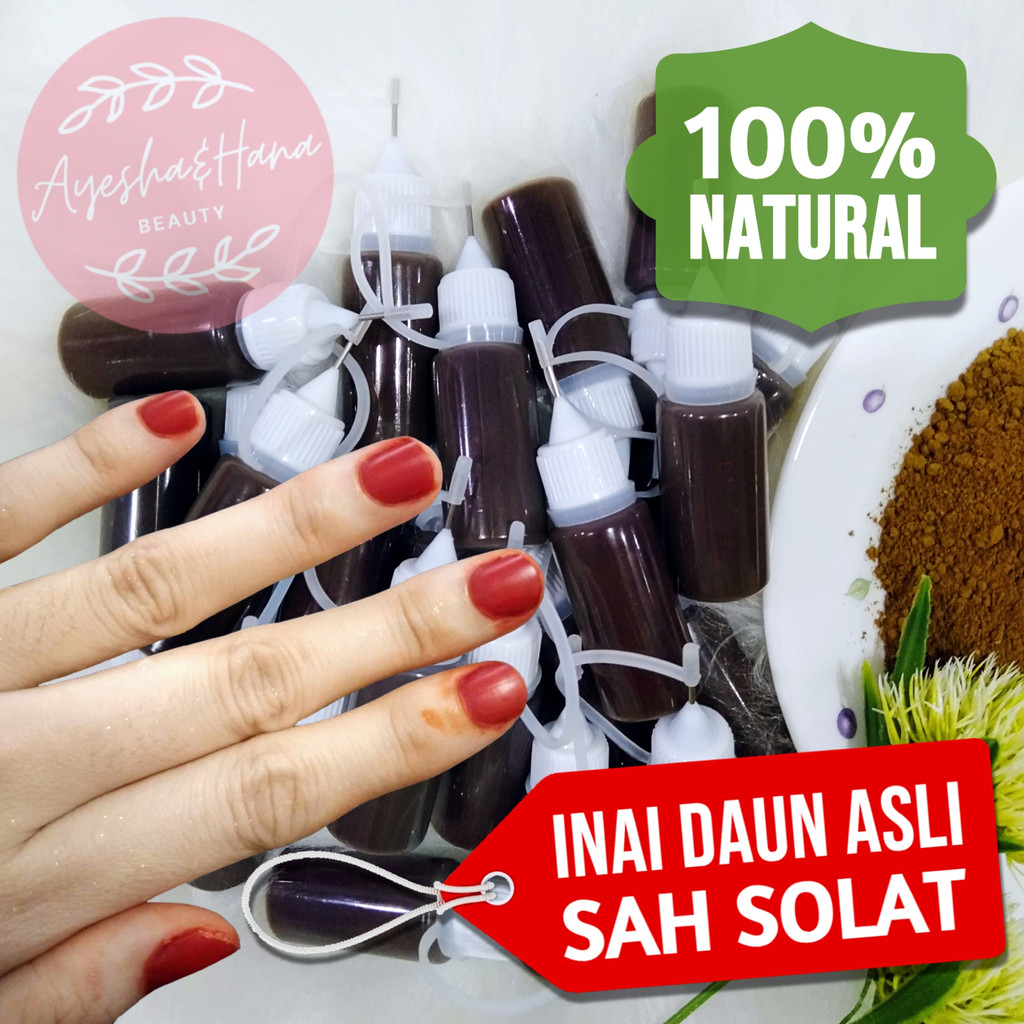 🌿Harga Borong🌿 Inai Kuku Daun Asli Ayesha & Hana | Merah Tahan Lama ...