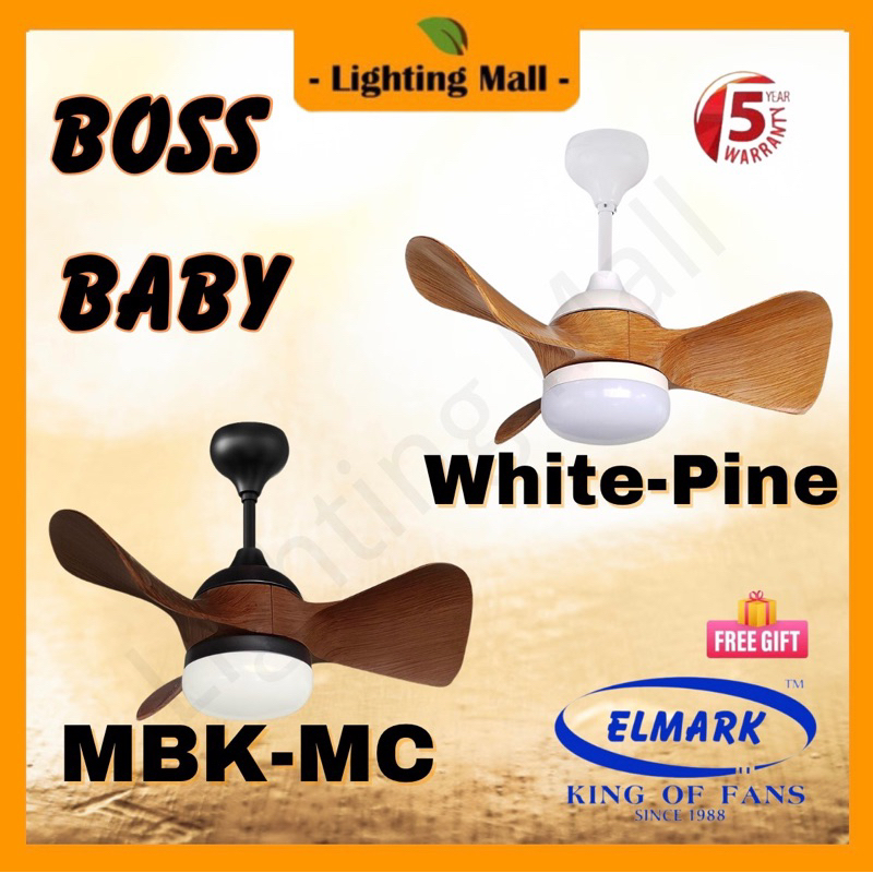 Elmark Ceiling Fan Boss Baby 23 inch Remote Control (DC Motor) 3 Blade ...
