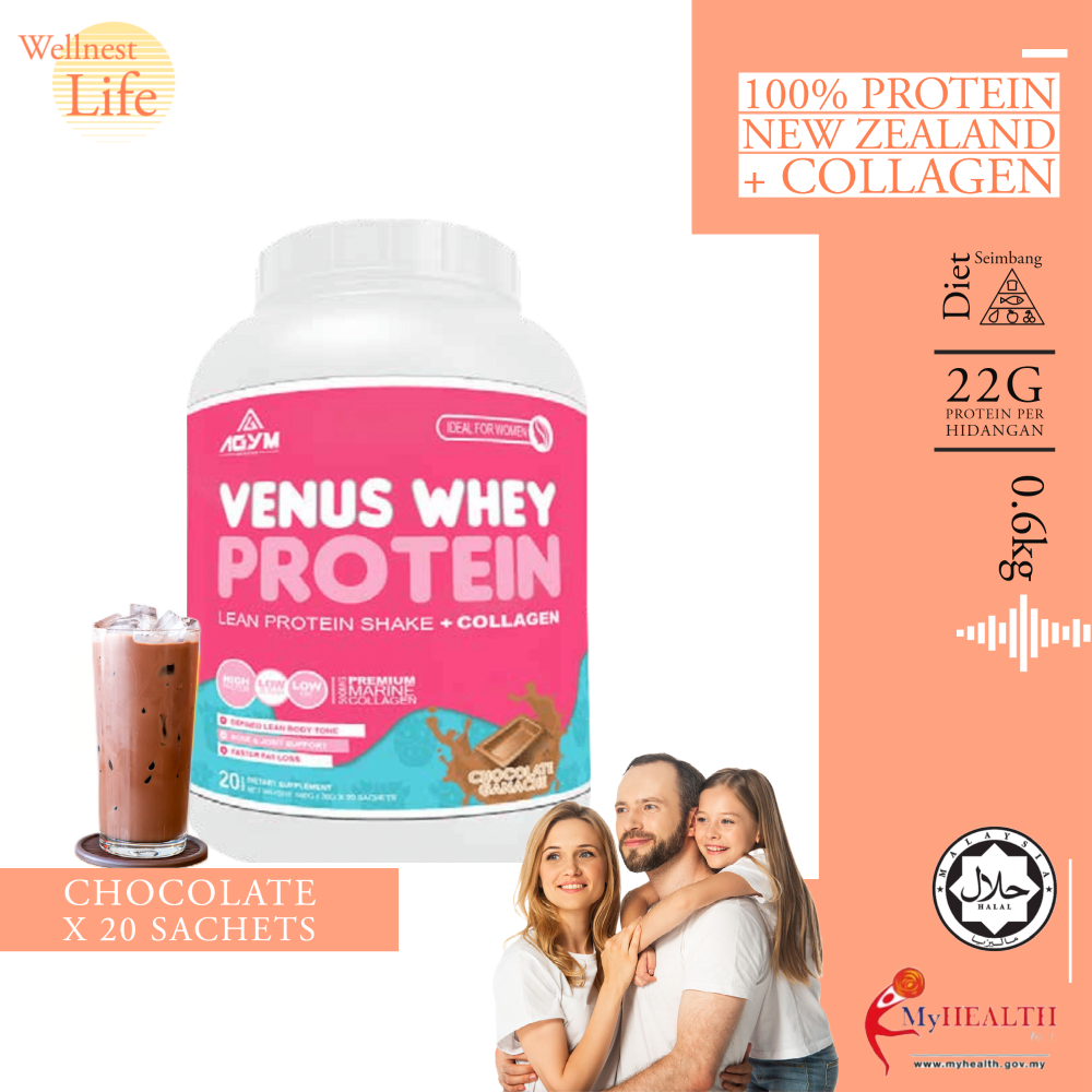 🔥Premium whey protein collagen serbuk shake halal (💯 New Zealand Milk ...