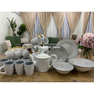 Combo Set Pinggan Mangkuk Giacomo Set Plate Dinnerware Dinner Set Kaca ...