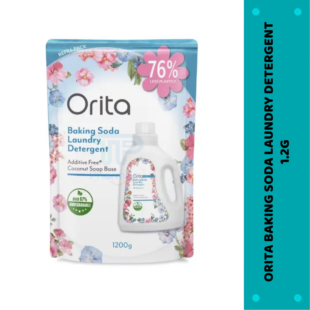 ORITA BAKING SODA LAUNDRY DETERGENT REFILL PACK FLORAL SCENTED 1200G ...