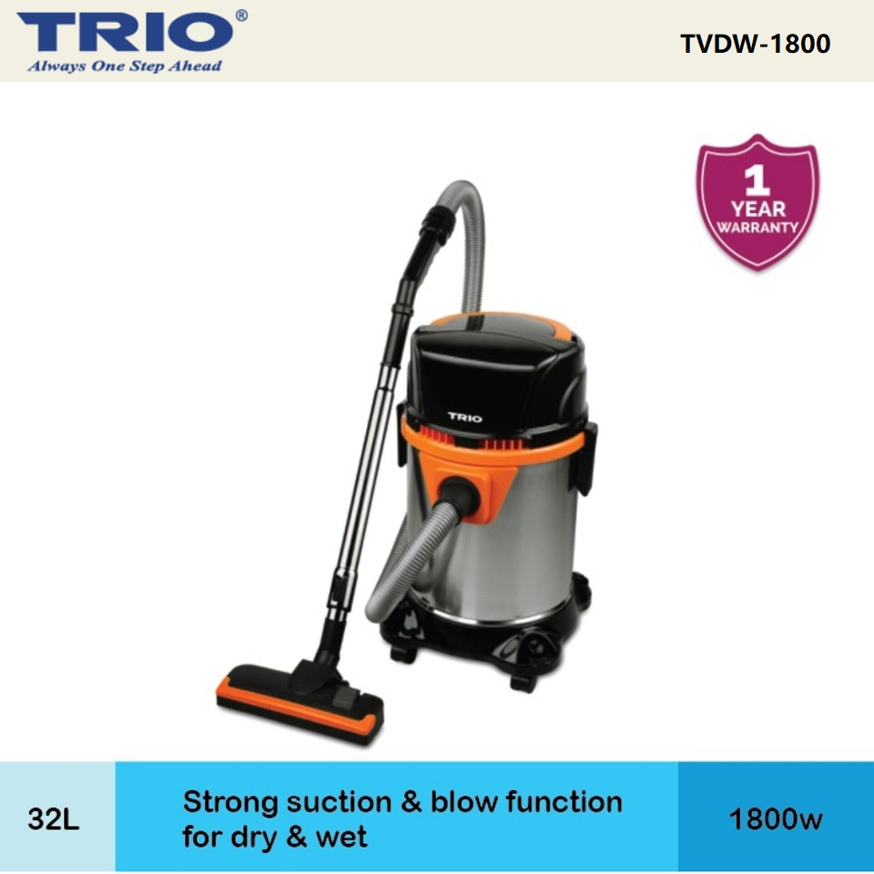 Trio Wet & Dry Vacuum Cleaner with Blower 1800W TVDW1800 | Shopee Malaysia