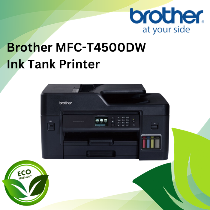 Brother T4500DW A3 Duplex Feeder Wifi Inkjet Refill Ink Tank Printer ...