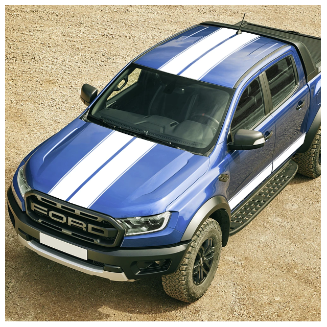 Fit For Ford Ranger Raptor Pickup Hood Side Door Roof Back Door Graphic ...