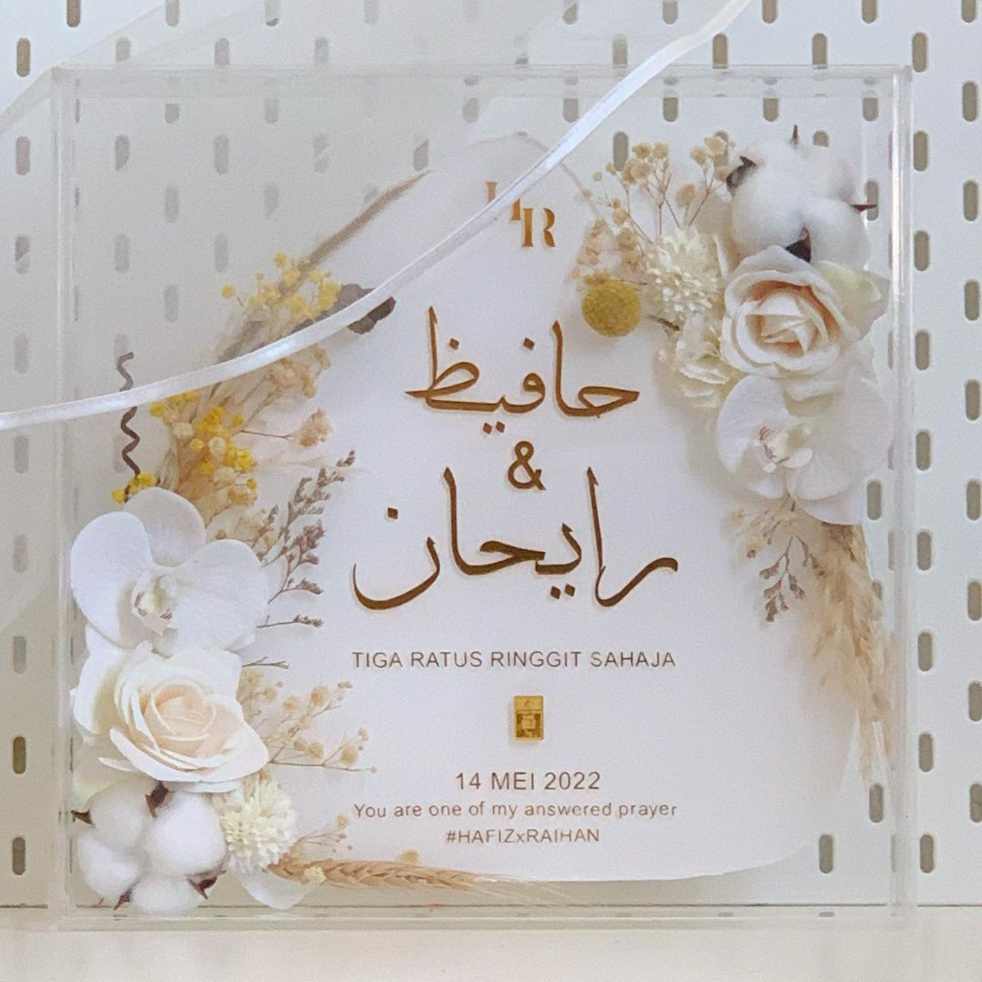 Kotak Acrylic Duit Hantaran Kahwin / Mas Kahwin / Acrylic Gift Box ...