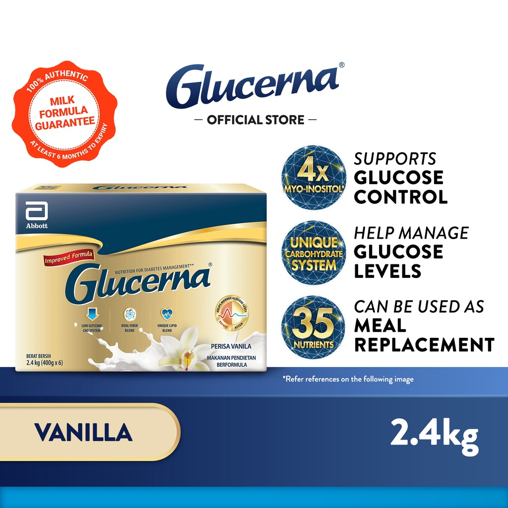 Glucerna Diabetes-Specific Formula - Vanilla BIB (2.4kg) | Shopee Malaysia