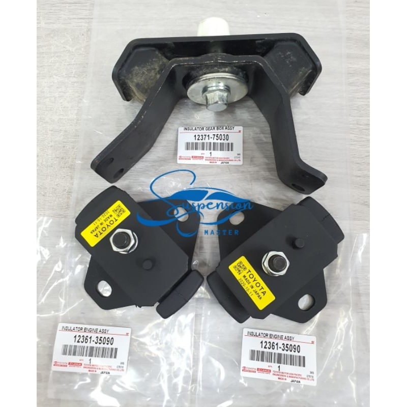 3 IN 1 SET - ENGINE MOUNTING KIT - TOYOTA PRADO 2.7 1996 RZJ95 MANUAL ...