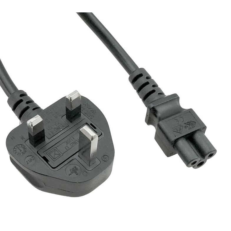 Malaysia UK 3 Prong Plug to IEC 320 C5 Mickey Mouse 3 Pin Fused 5A 250V ...