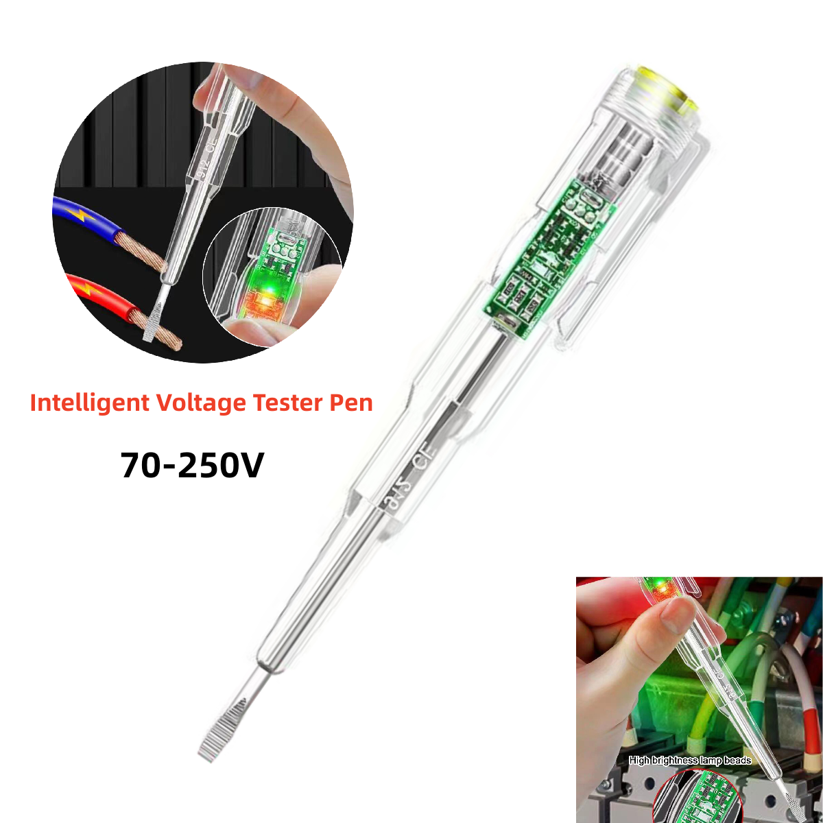 Intelligent LED Test Pen Voltage Tester Pen Induction Power Detector ...