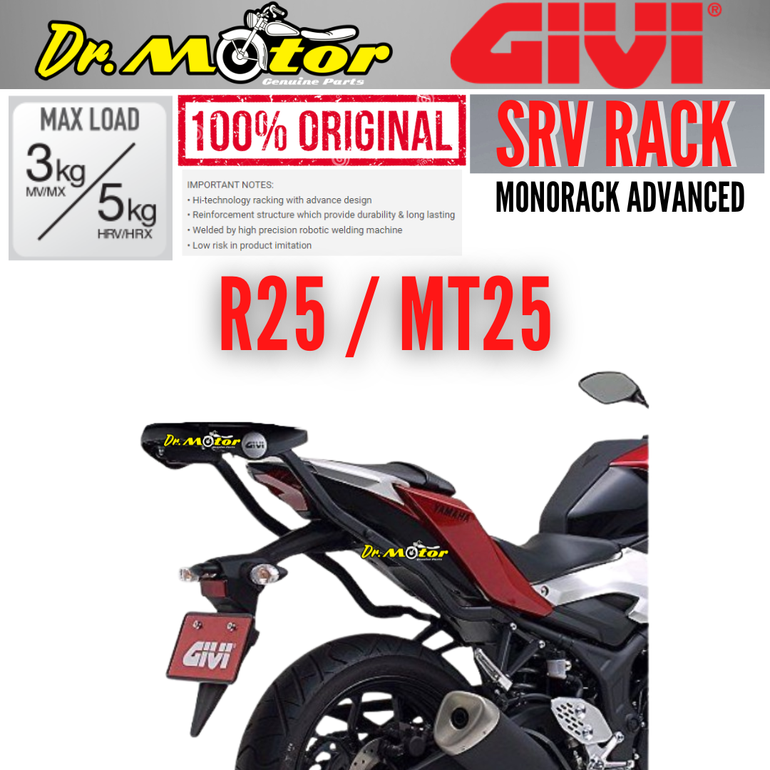 YAMAHA R25 MT25 R-25 MT-25 GIVI SRV SPECIAL MONORACK MONO RACK J TAPAK ...