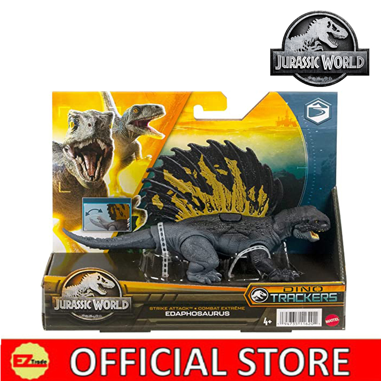 Jurassic World Toys Strike Attack Edaphosaurus Dinosaur Action Figure ...