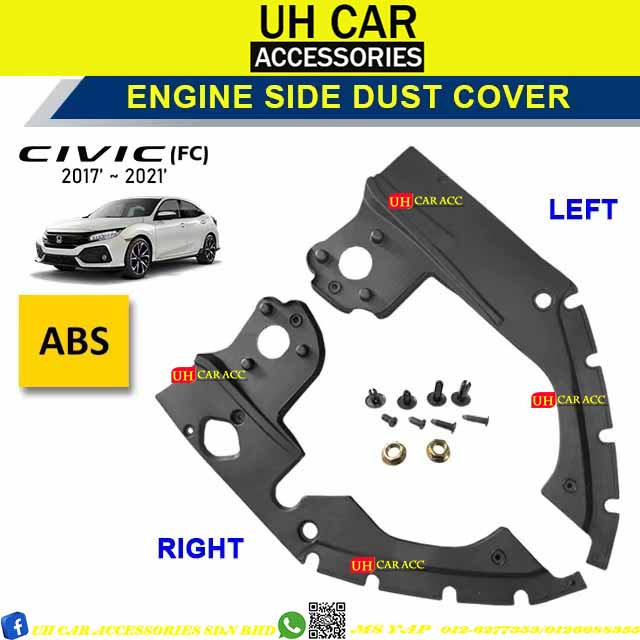 HONDA CIVIC FC 2016-2021 ABS ENGINE SIDE DUST COVER | Shopee Malaysia