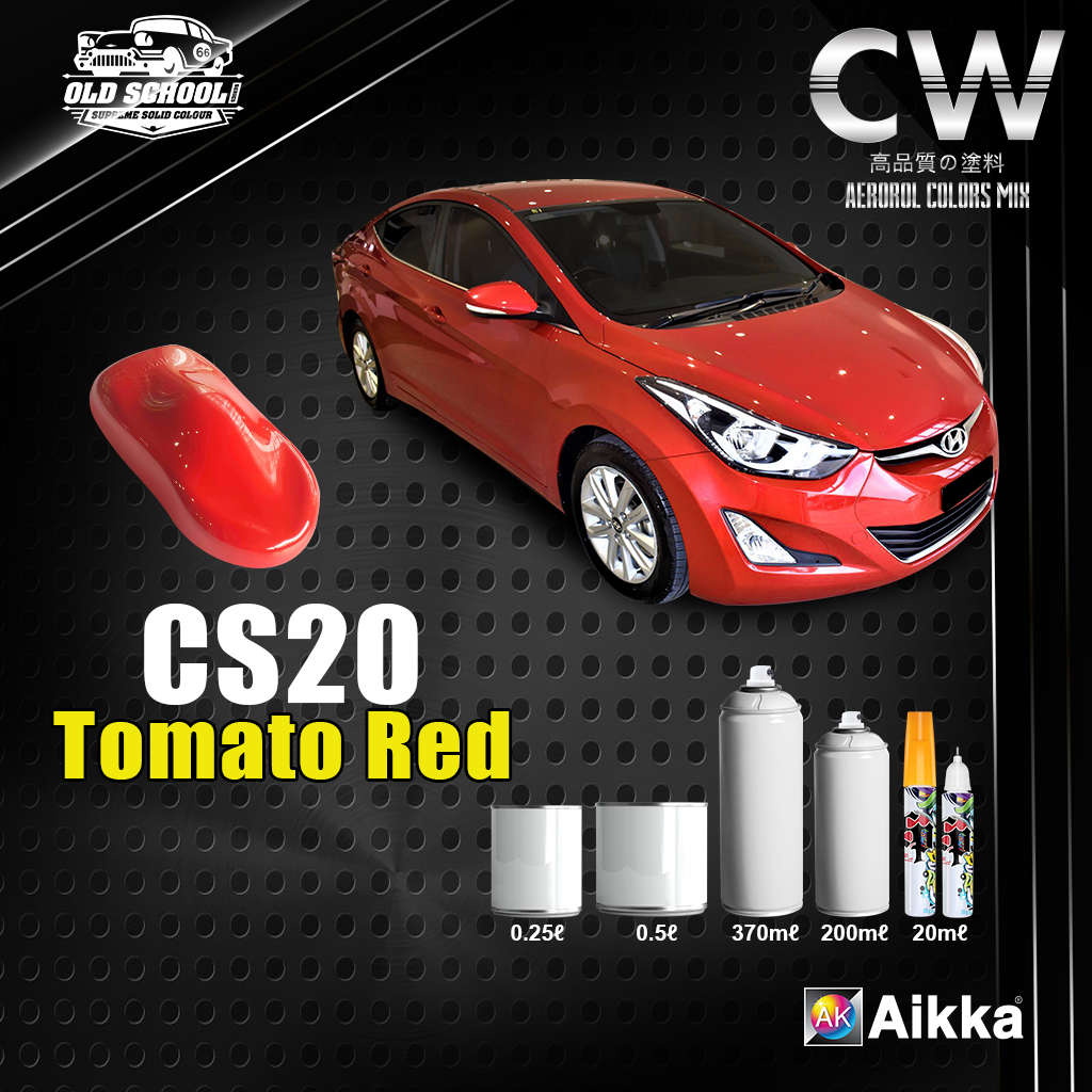 2K Paint 【 AIKKA CS20 Tomato Red 】Old School Supreme Solid Colour Car ...