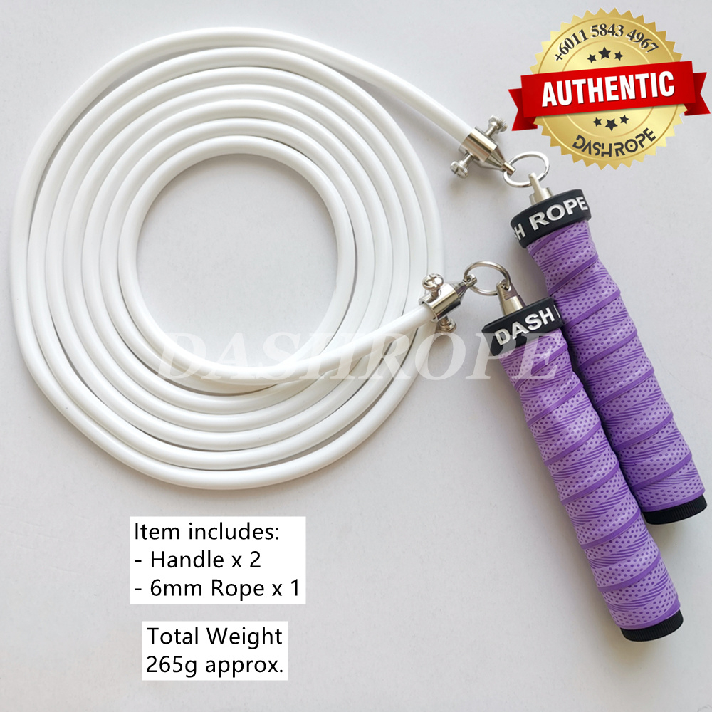 DASHROPE Muaythai 6mm 8mm Weighted Jump Rope Heavy Weight Skipping ...